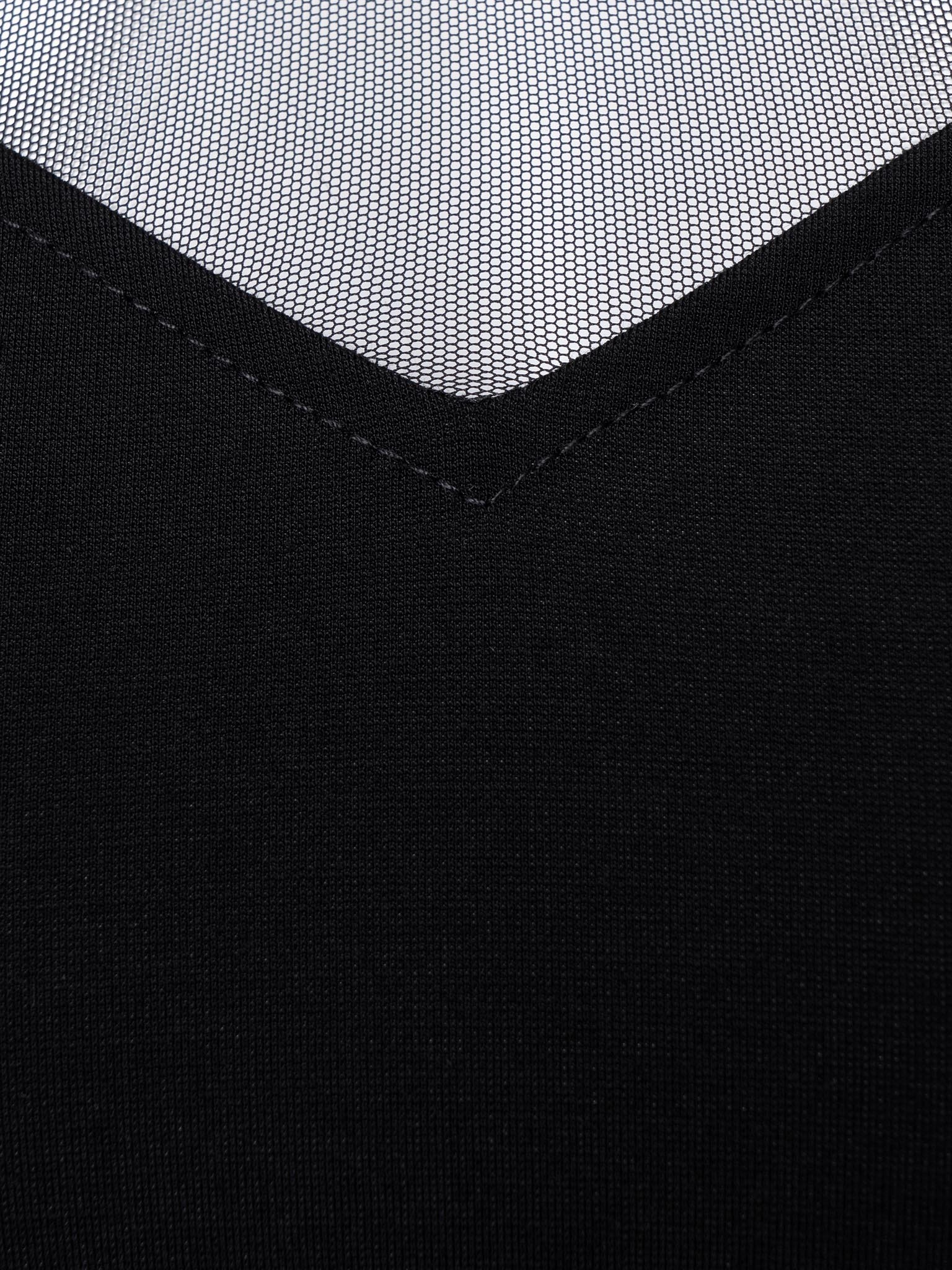 Прилегающий топ с полупрозрачными вставками :: LICHI - Online fashion store