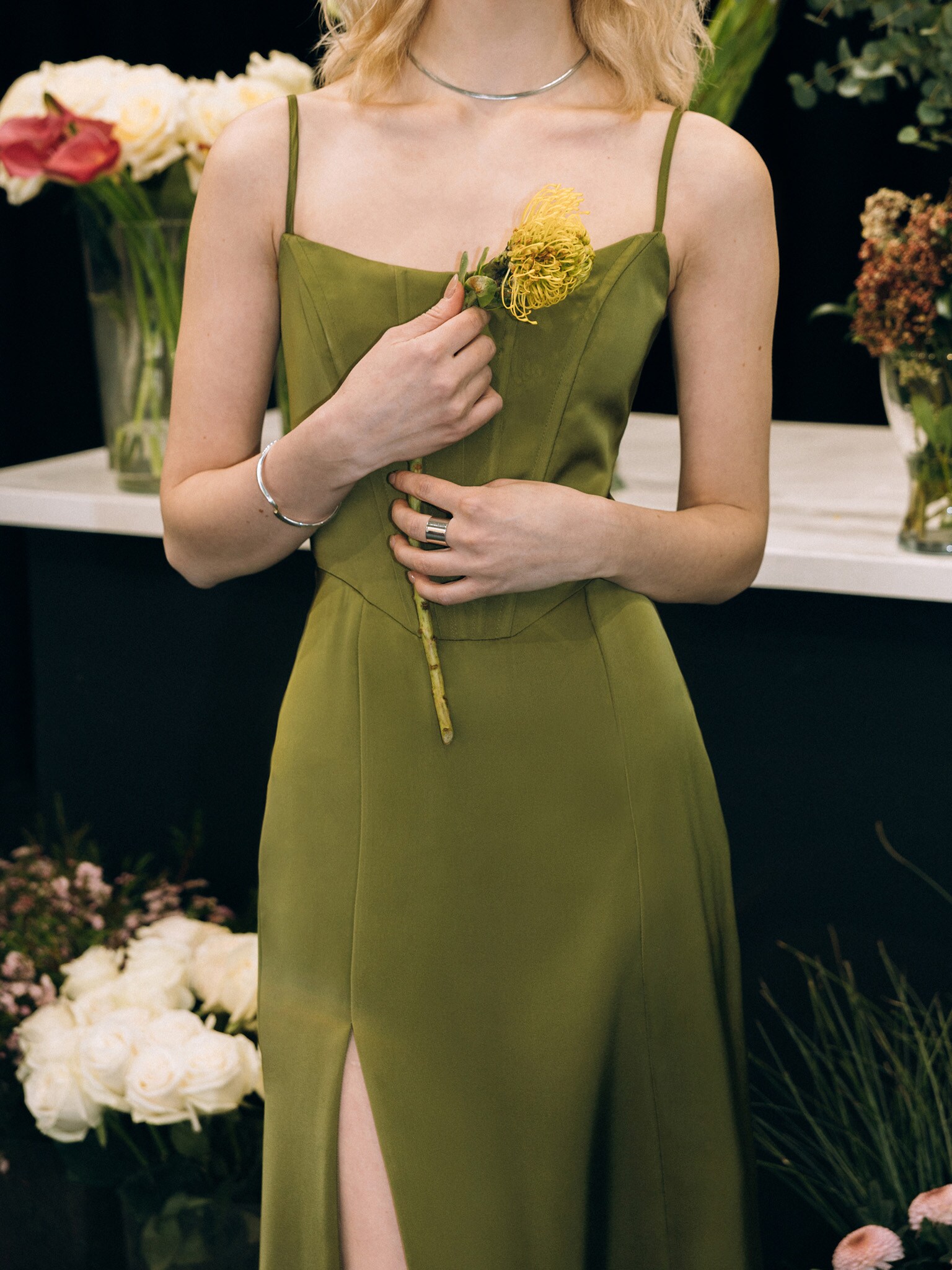 Maxi Dress With Corset Bodice Lichi Online Fashion Store