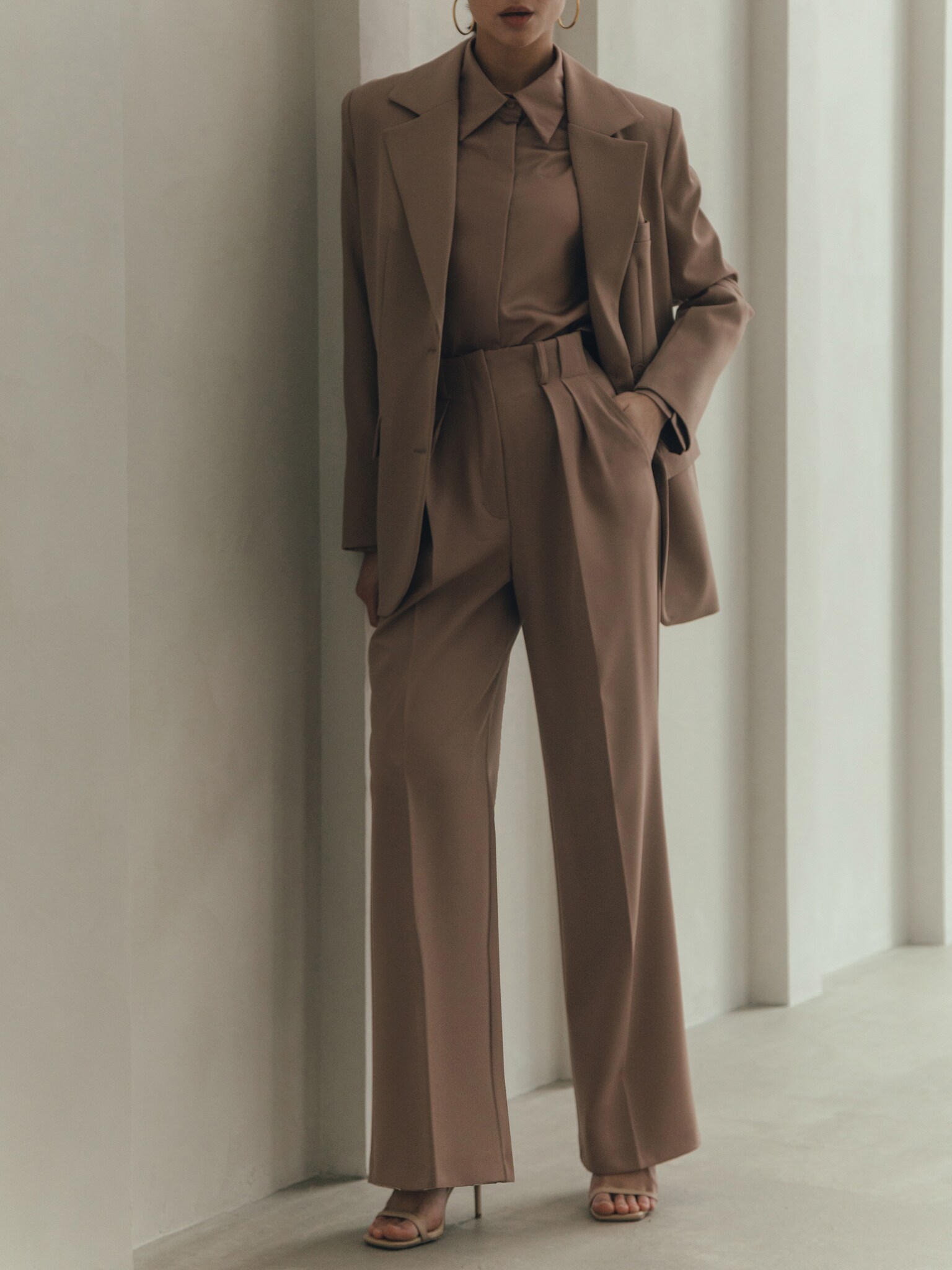 Loose pleated front trousers :: LICHI - Online fashion store