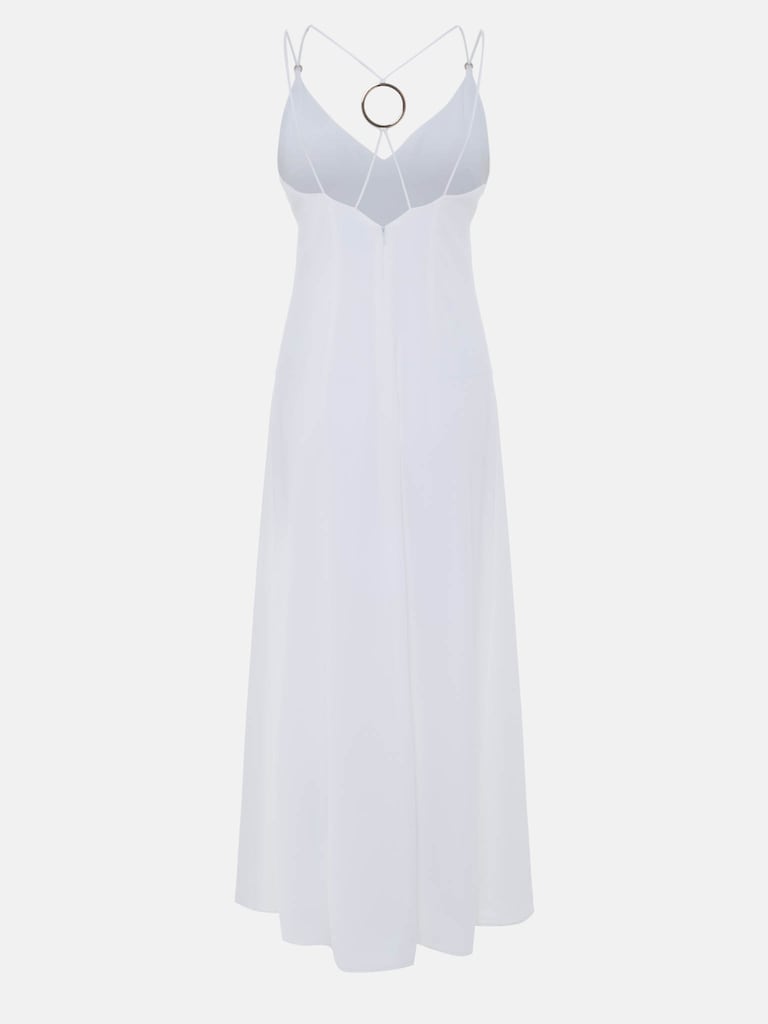 Slim Fit Maxi Dress With Back Decor Lichi Online Fashion Store