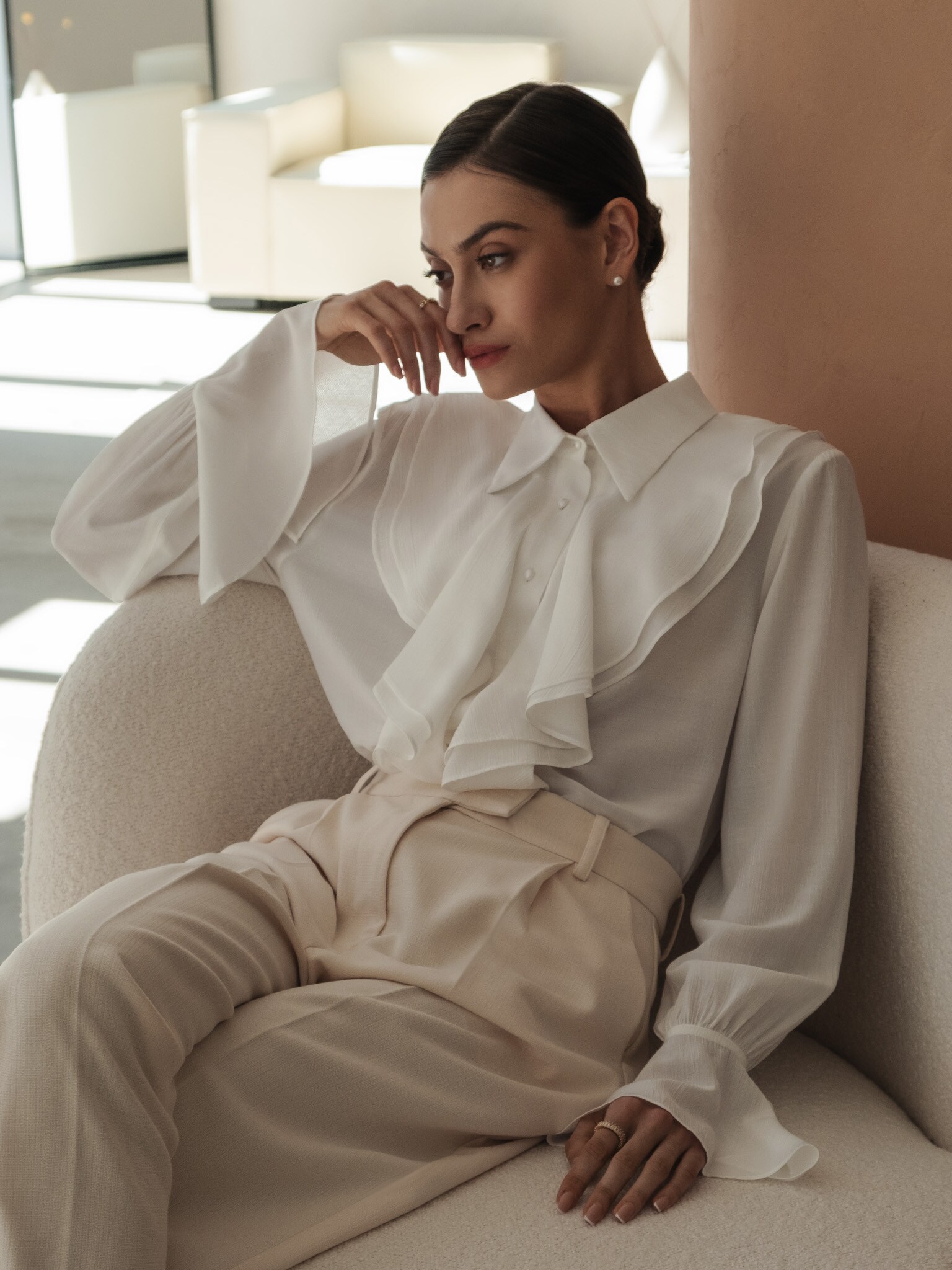 LICHI - Online fashion store :: Blouse with voluminous flounces and ...