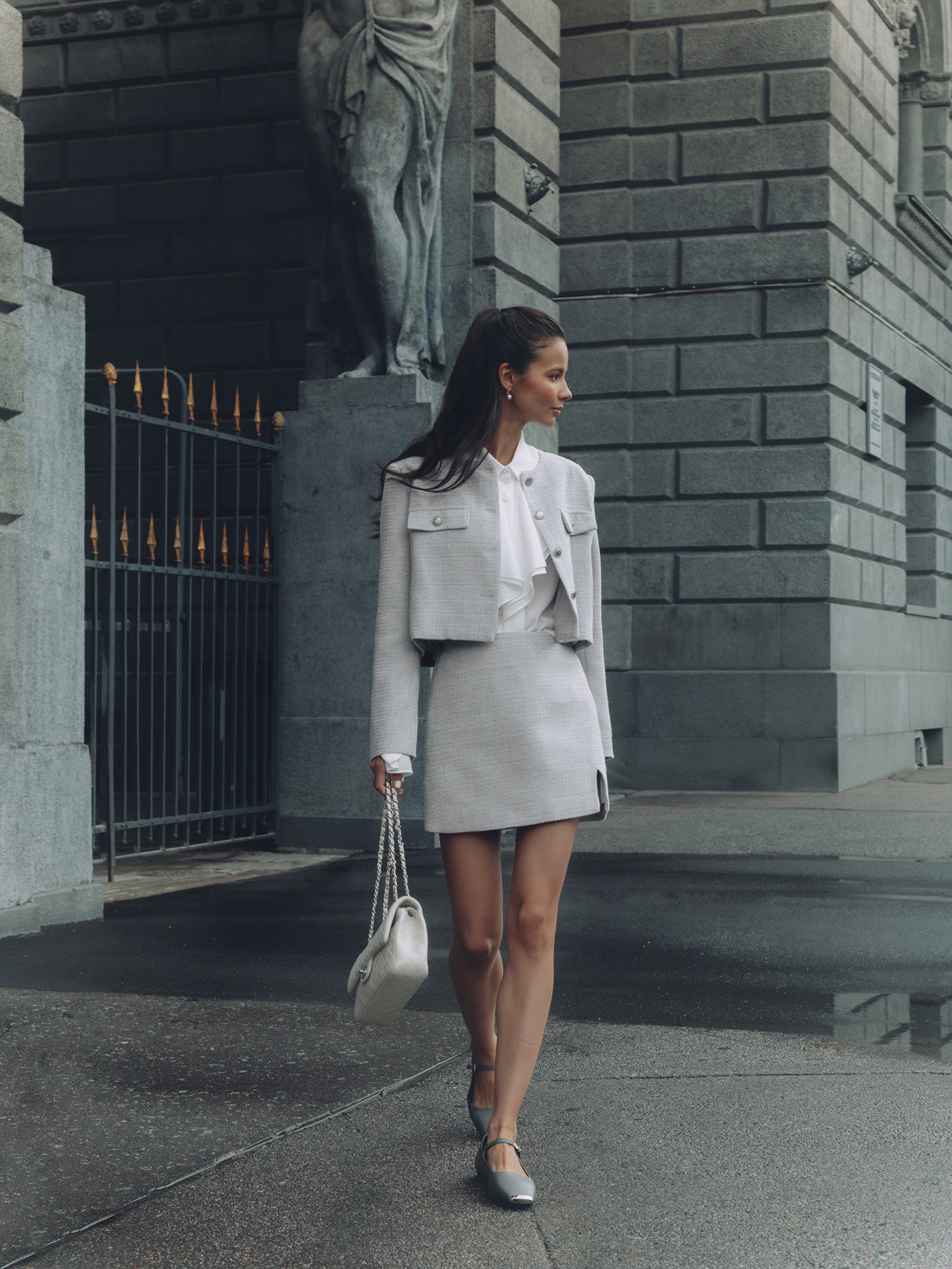 Укороченный твидовый жакет :: LICHI - Online fashion store