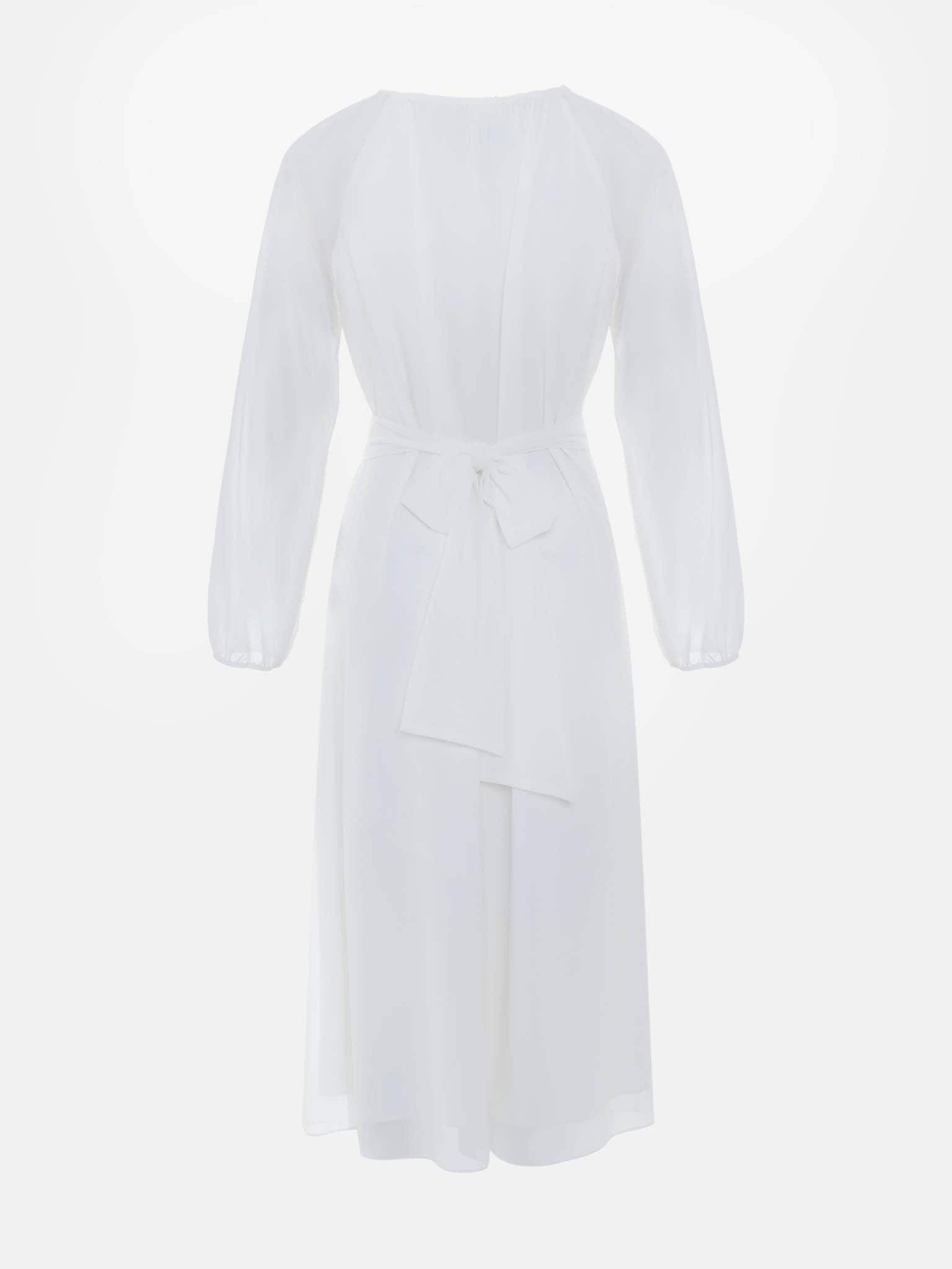 Легкое платье миди с лентами на талии :: LICHI - Online fashion store
