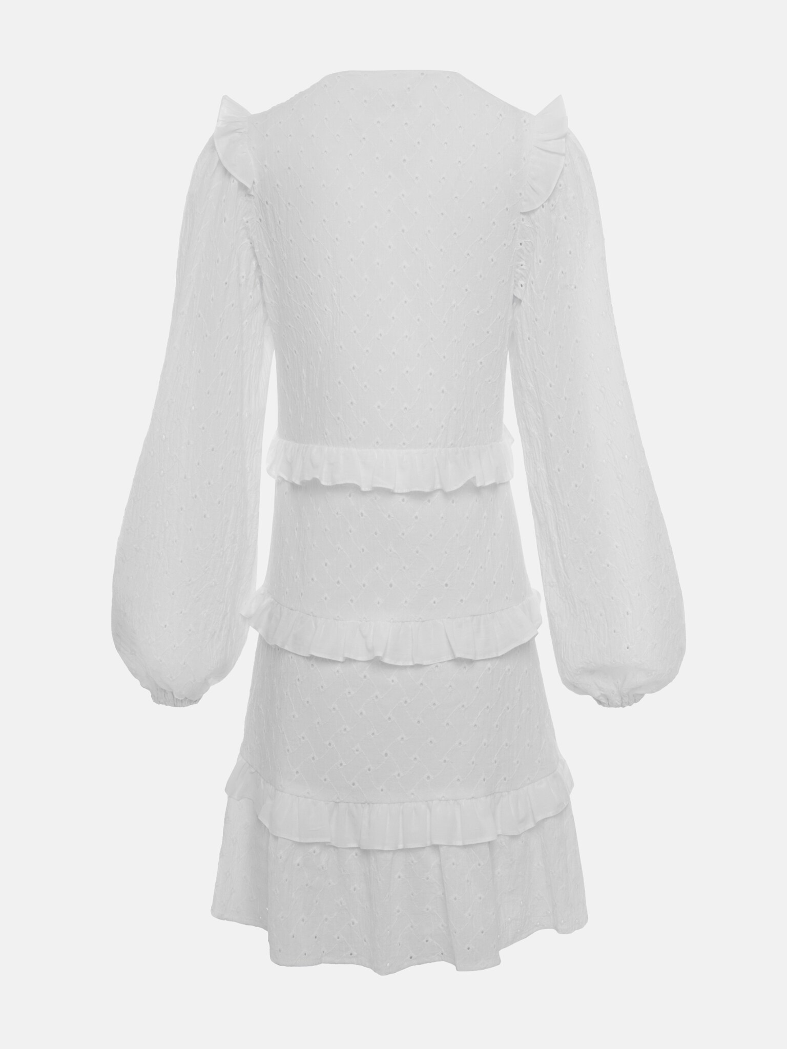 Платье мини с оборками на плечах и юбке :: LICHI - Online fashion store