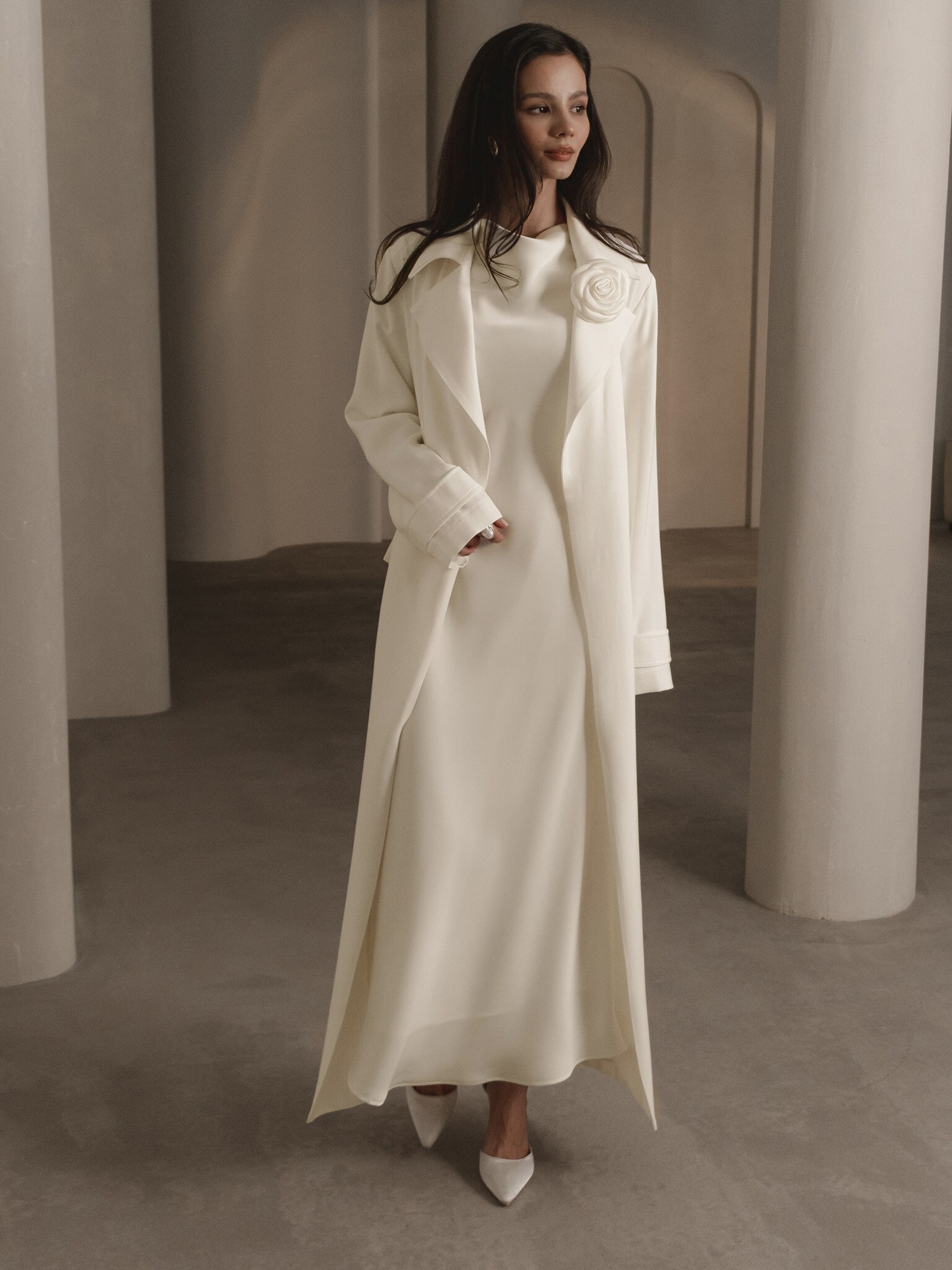 Платье макси с расклешенными манжетами :: LICHI - Online fashion store