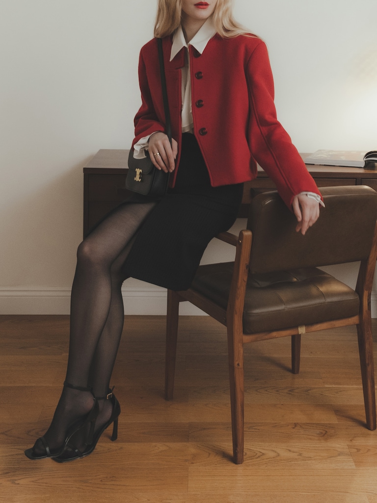 Woollen Jacket With Large Buttons Lichi Online Fashion Store
