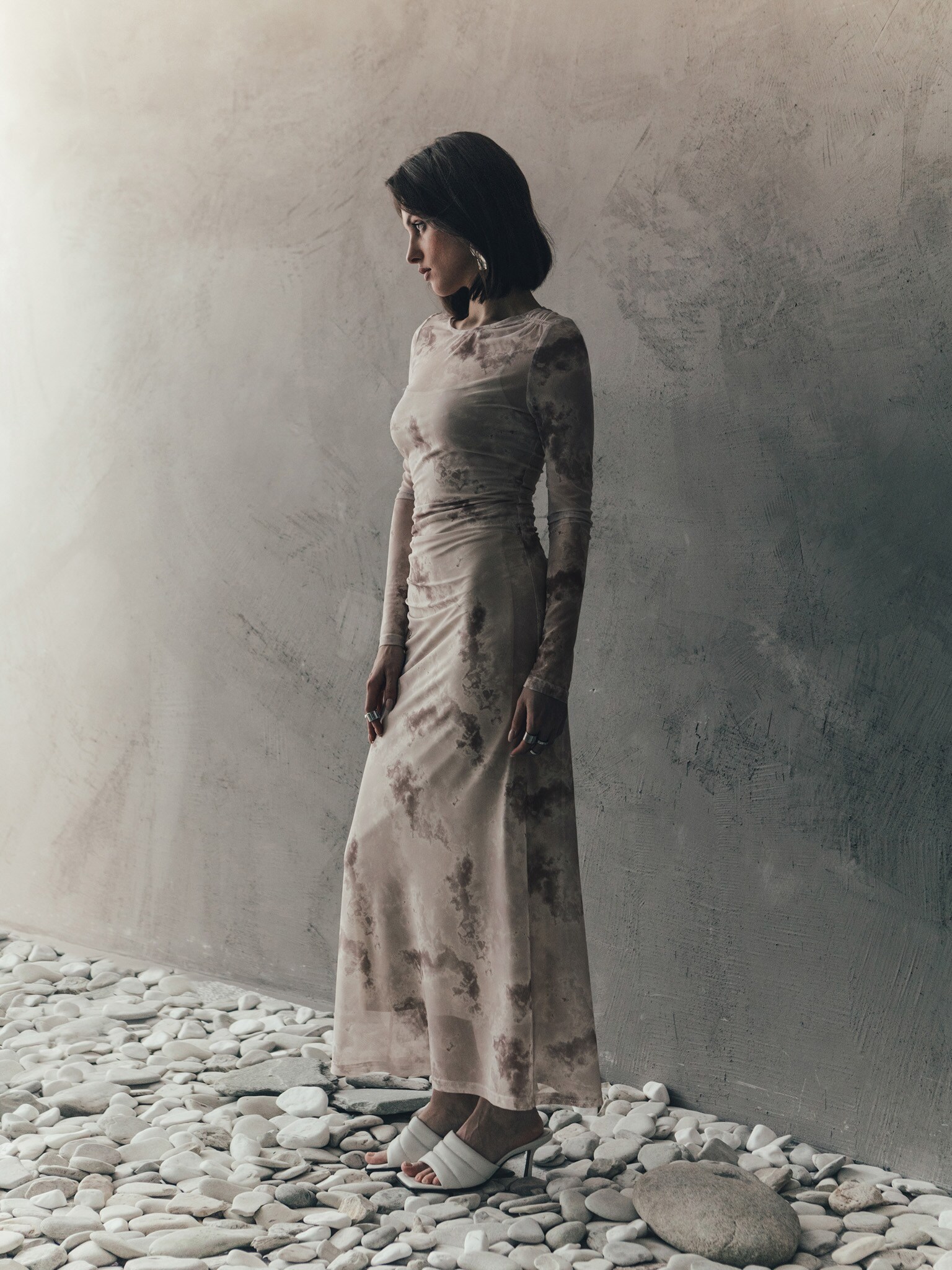 Fitted Maxi Dress In Stretch Fabric Lichi Online Fashion Store
