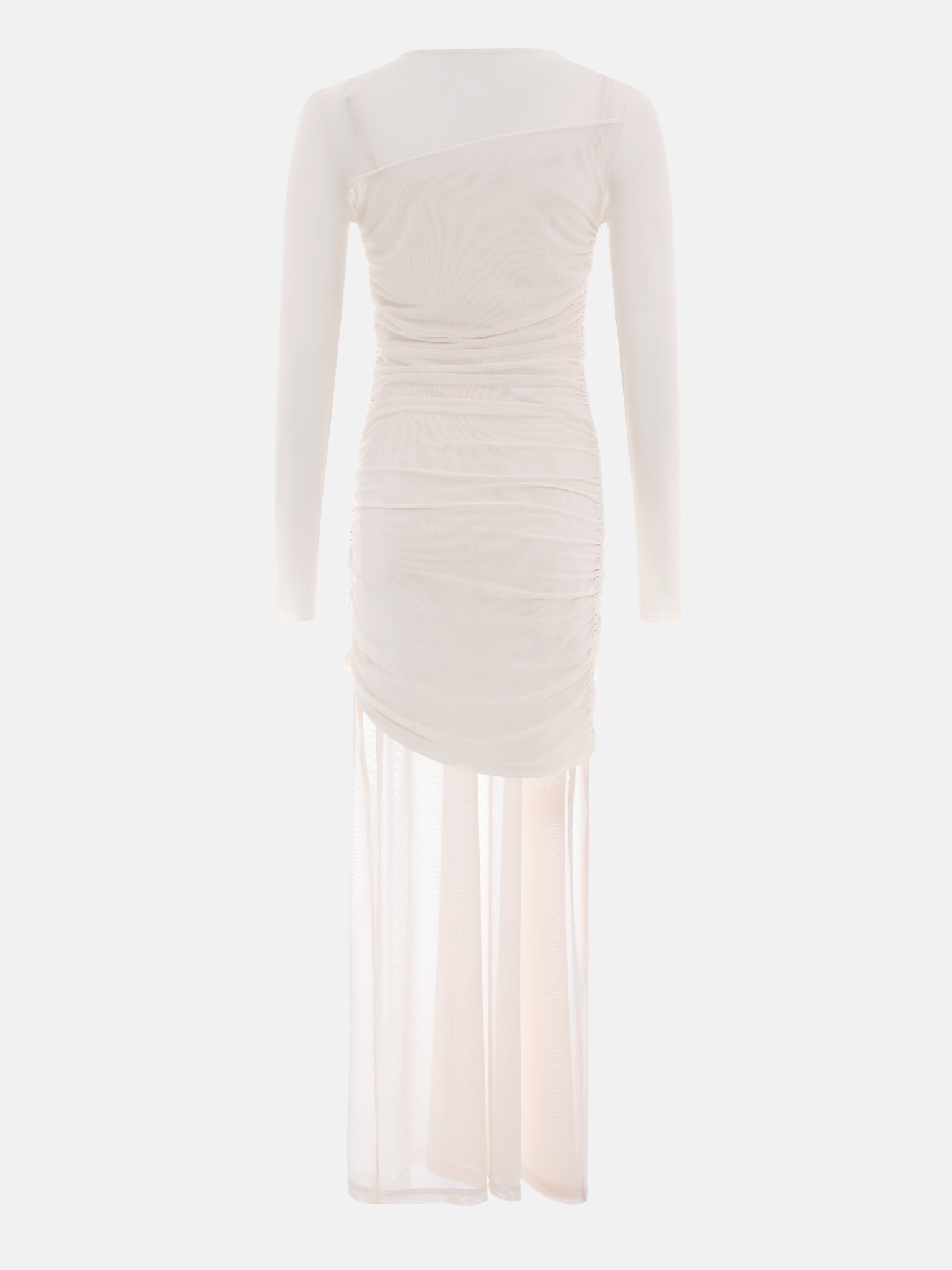 Semi-transparent maxi dress with asymmetric lining :: LICHI - Online ...