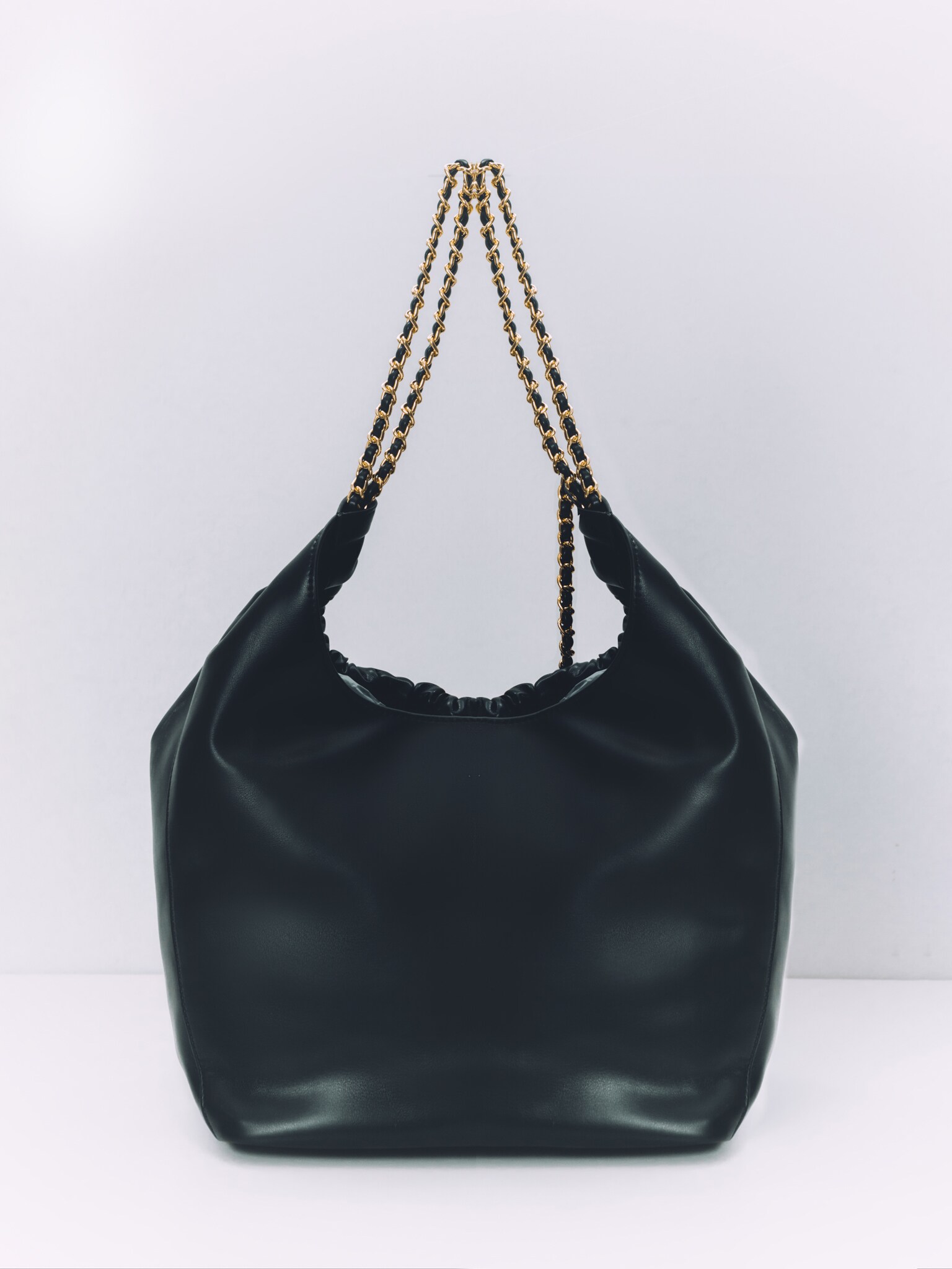 Soft-shaped bag with chain decor on the handles :: LICHI - Online ...