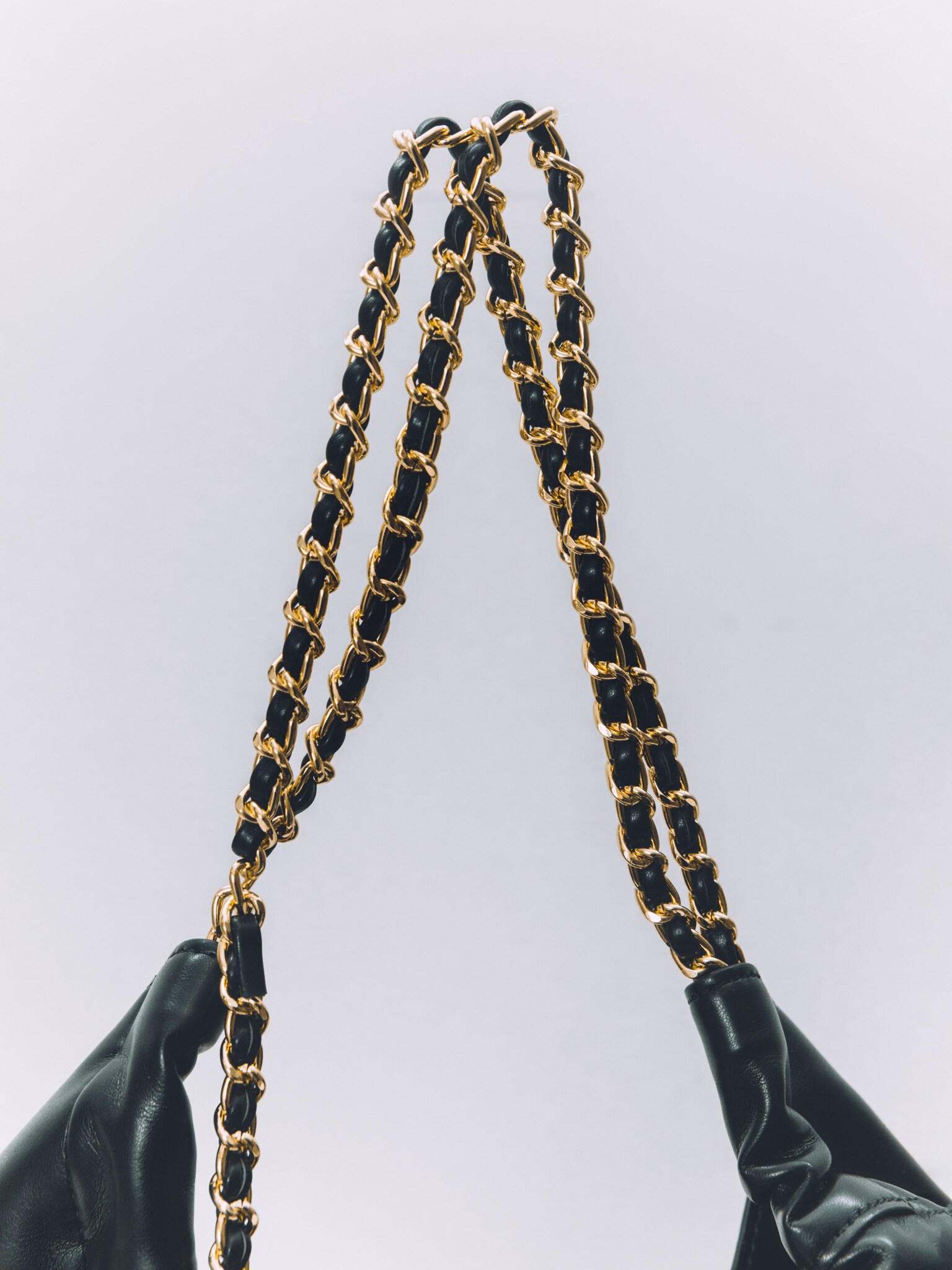 Soft-shaped bag with chain decor on the handles :: LICHI - Online ...