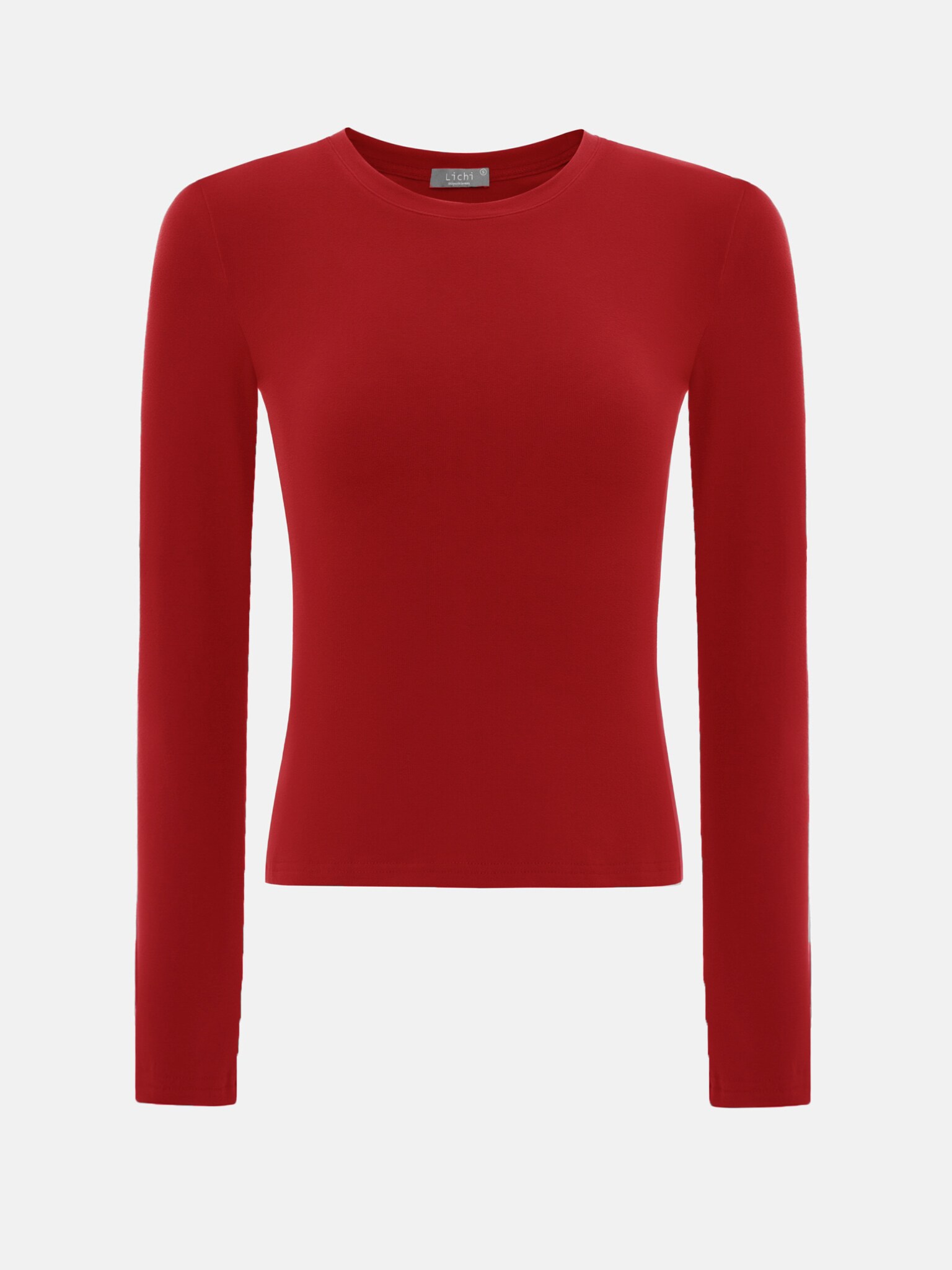 Однотонный лонгслив прилегающего кроя :: LICHI - Online fashion store