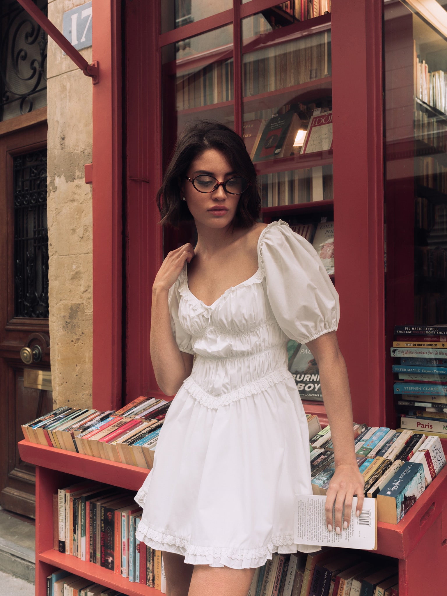 Mini Dress With Elasticated Waist And Lace Ruffles Lichi Online Fashion Store