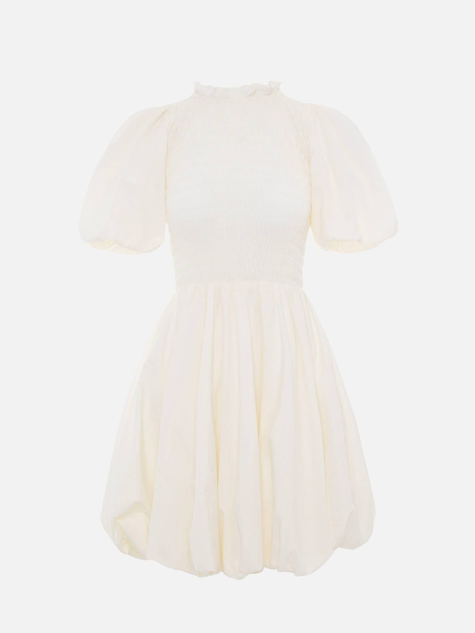 Mini Dress With Elasticated Bodice And Balloon Skirt Lichi Online