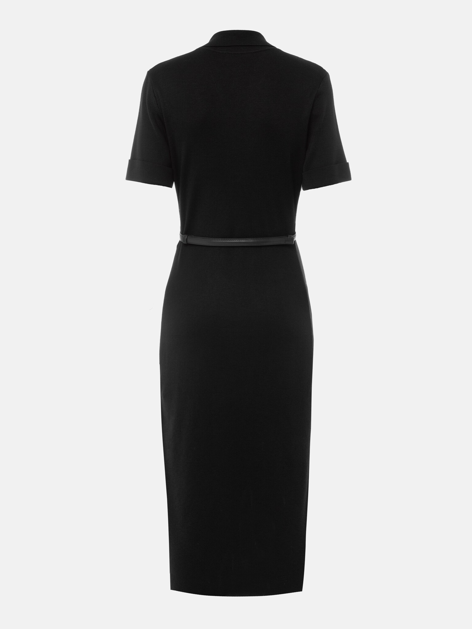 Jersey midi dress with lapels and two rows of buttons :: LICHI - Online ...