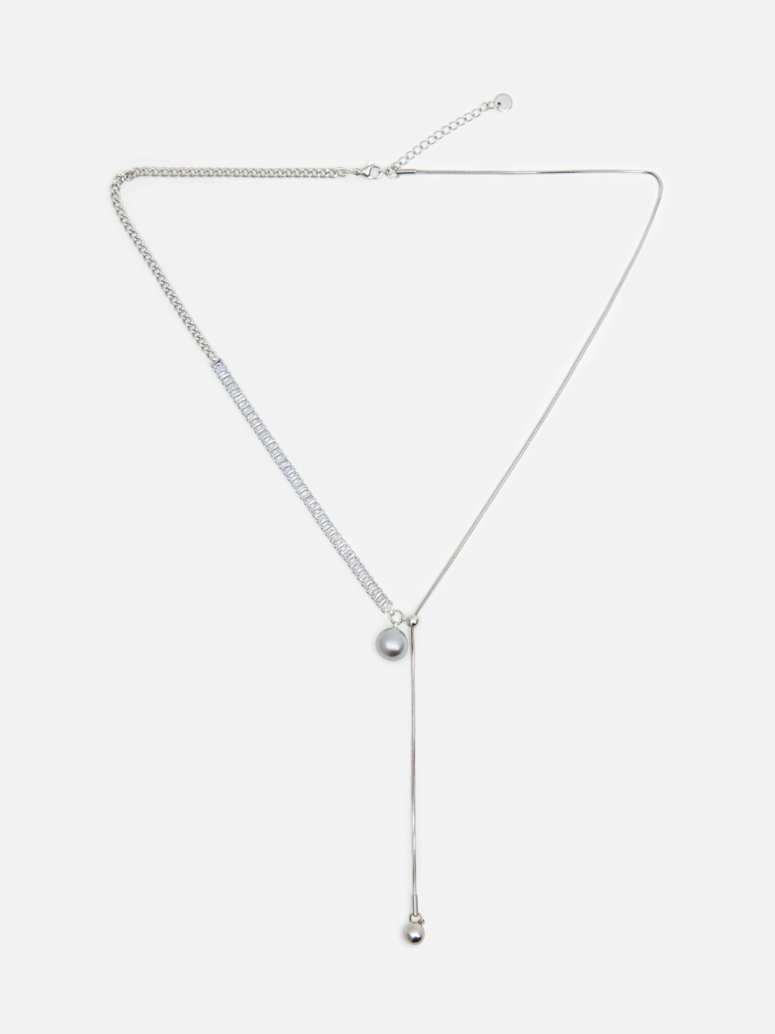 Long necklace with rhinestones and round decoration :: LICHI - Online ...