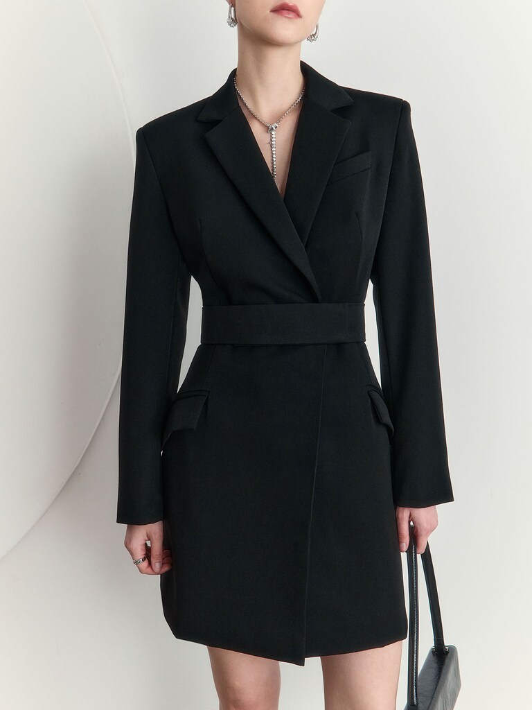 Платье-жакет мини с широким поясом :: LICHI - Online fashion store