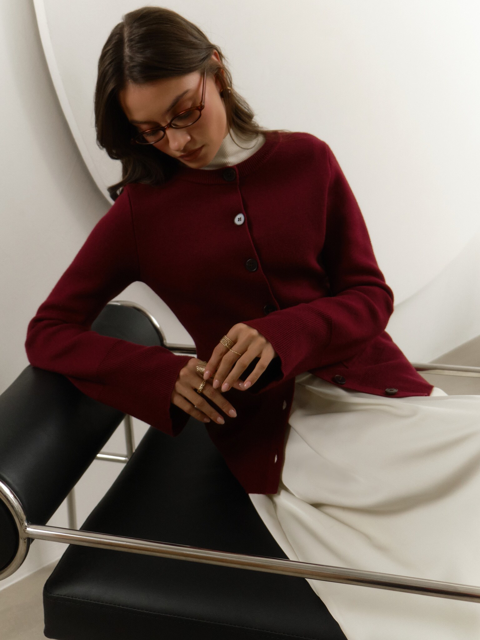 Удлиненный кардиган с крупными пуговицами :: LICHI - Online fashion store