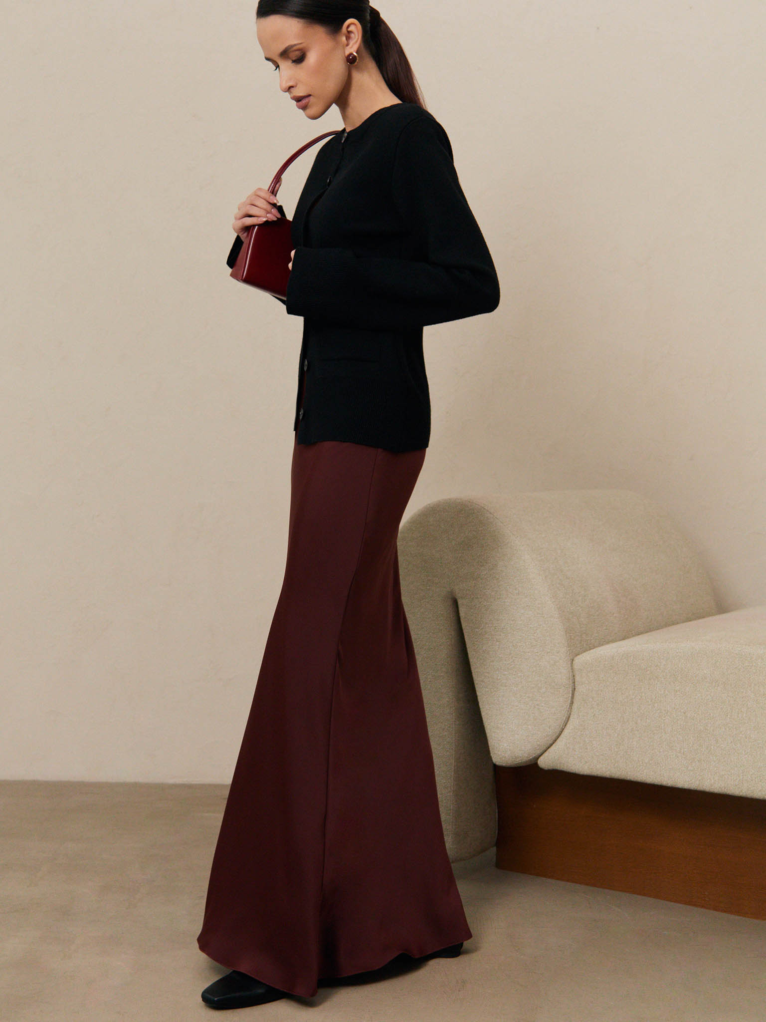 Атласная юбка макси :: LICHI - Online fashion store