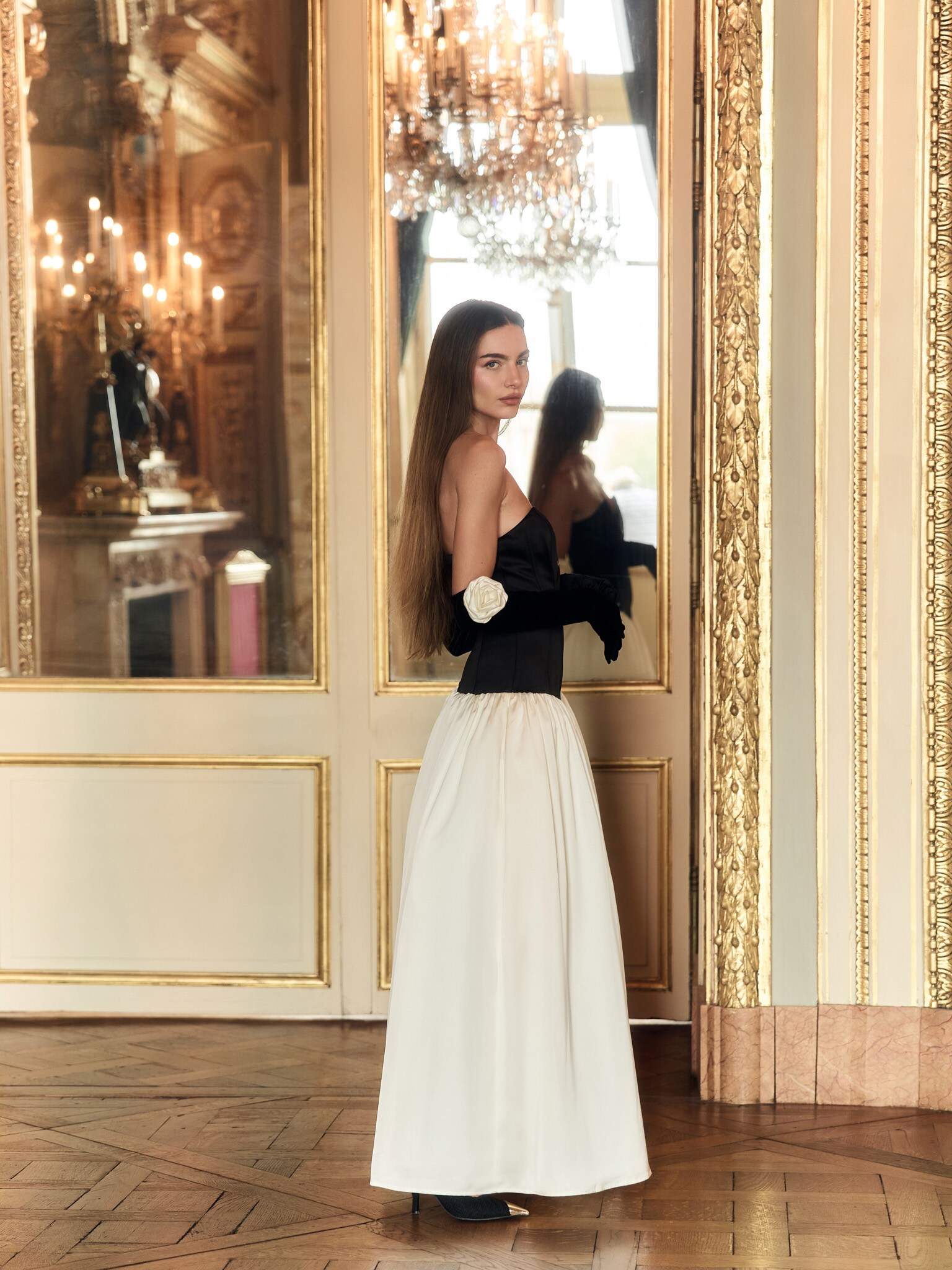 Платье макси с корсетным лифом и юбкой в пол :: LICHI - Online fashion ...