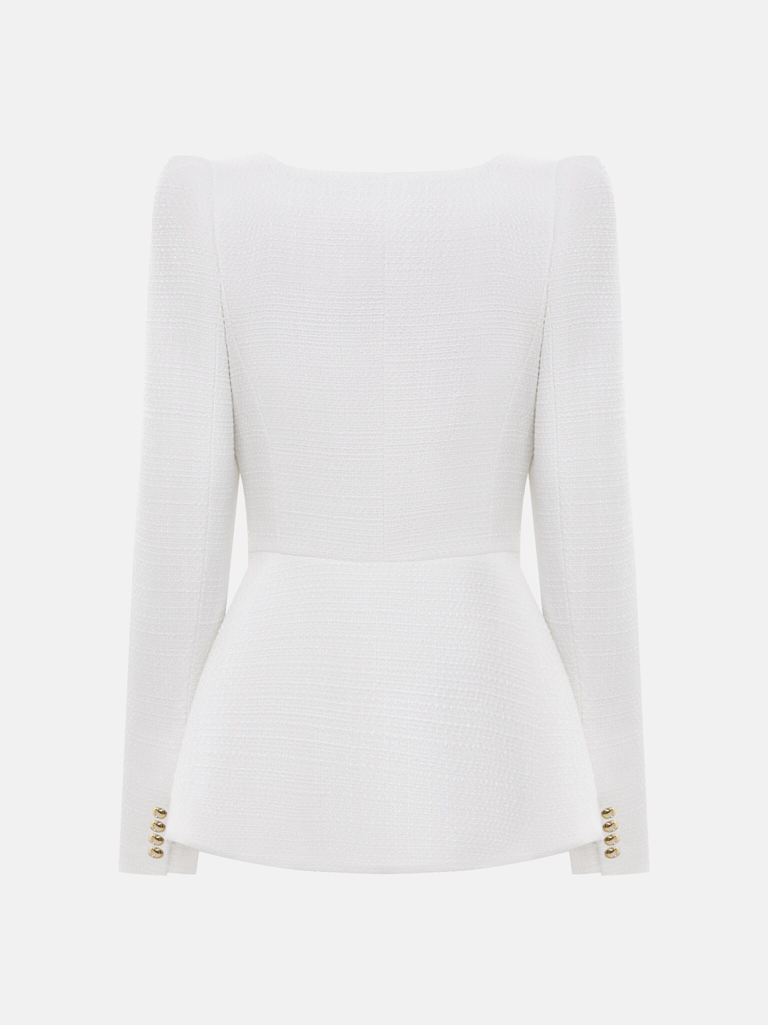 Твидовый жакет с квадратным вырезом и золотистыми пуговицами :: LICHI ...