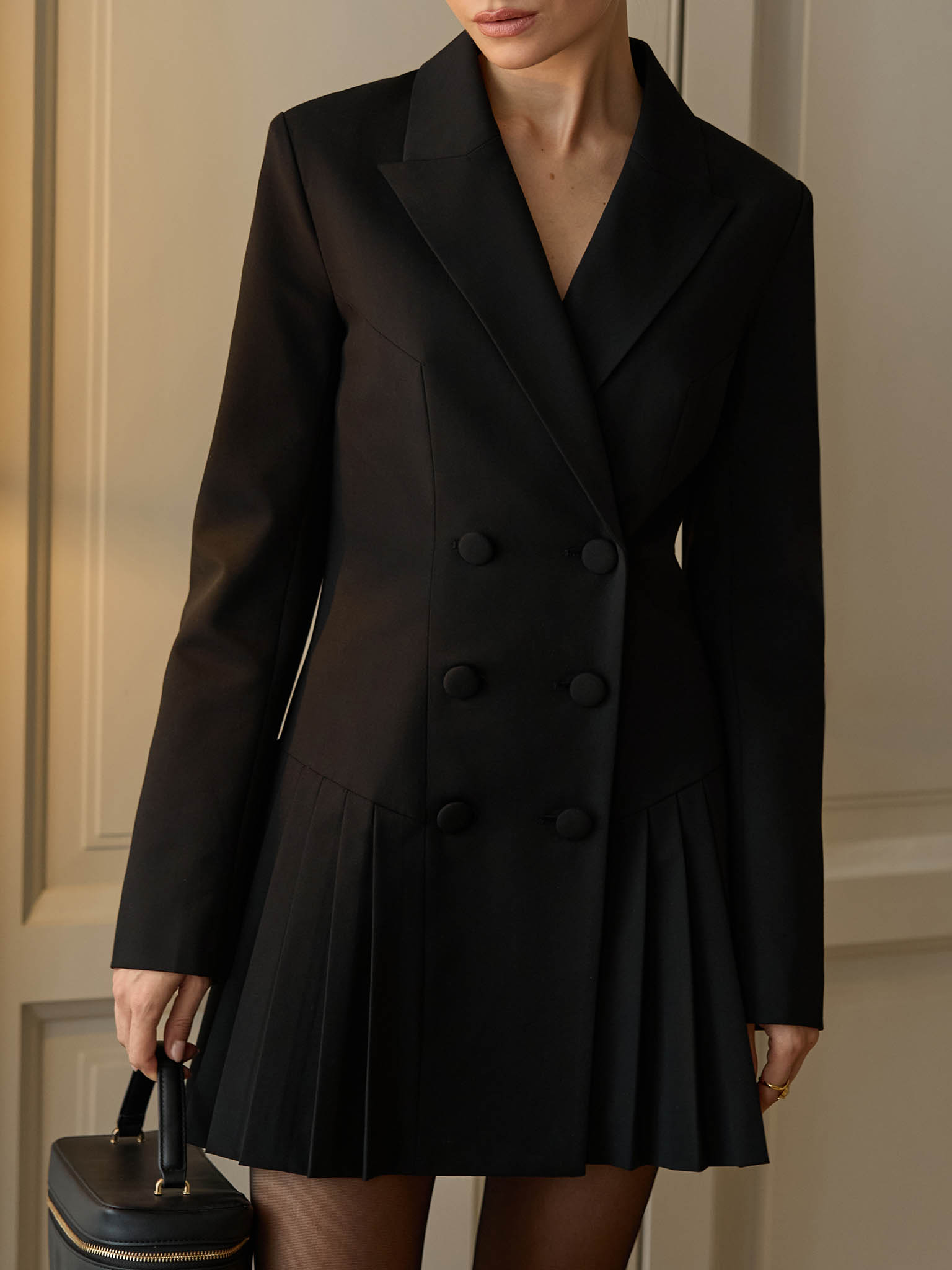 Mini blazer dress with pleated skirt :: LICHI - Online fashion store